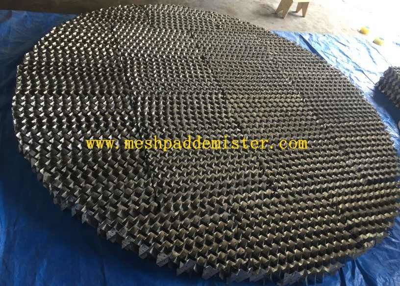 125 Y Metal Orifice Plate Corrugated Packing , structured tower packing