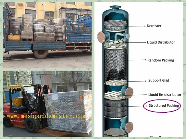 170Y 304 / 316L Metal Plate Distillation Column Packing Material